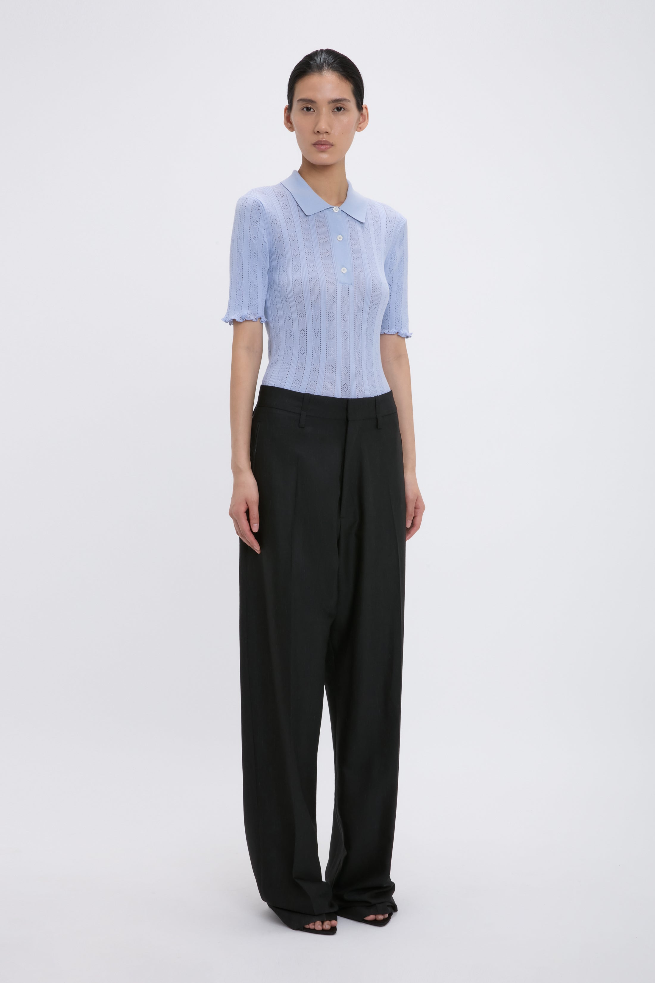 VICTORIA BECKHAM Victoria Beckham Frill Polo Top